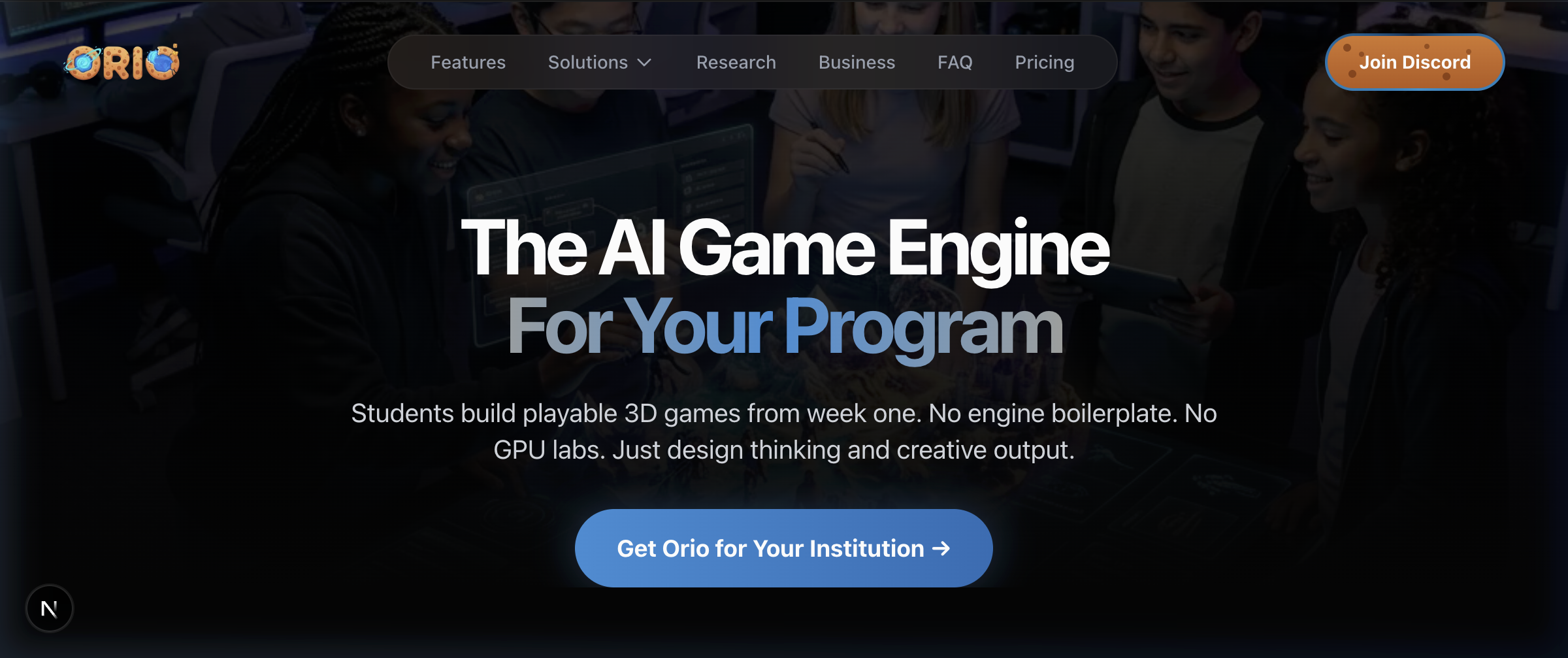 Orio for Universities & Game Design Programs | Orio